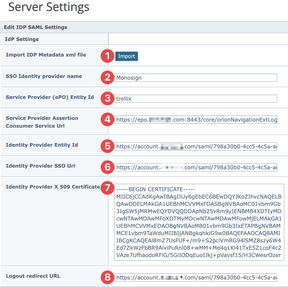 Trellix SAML Integration
