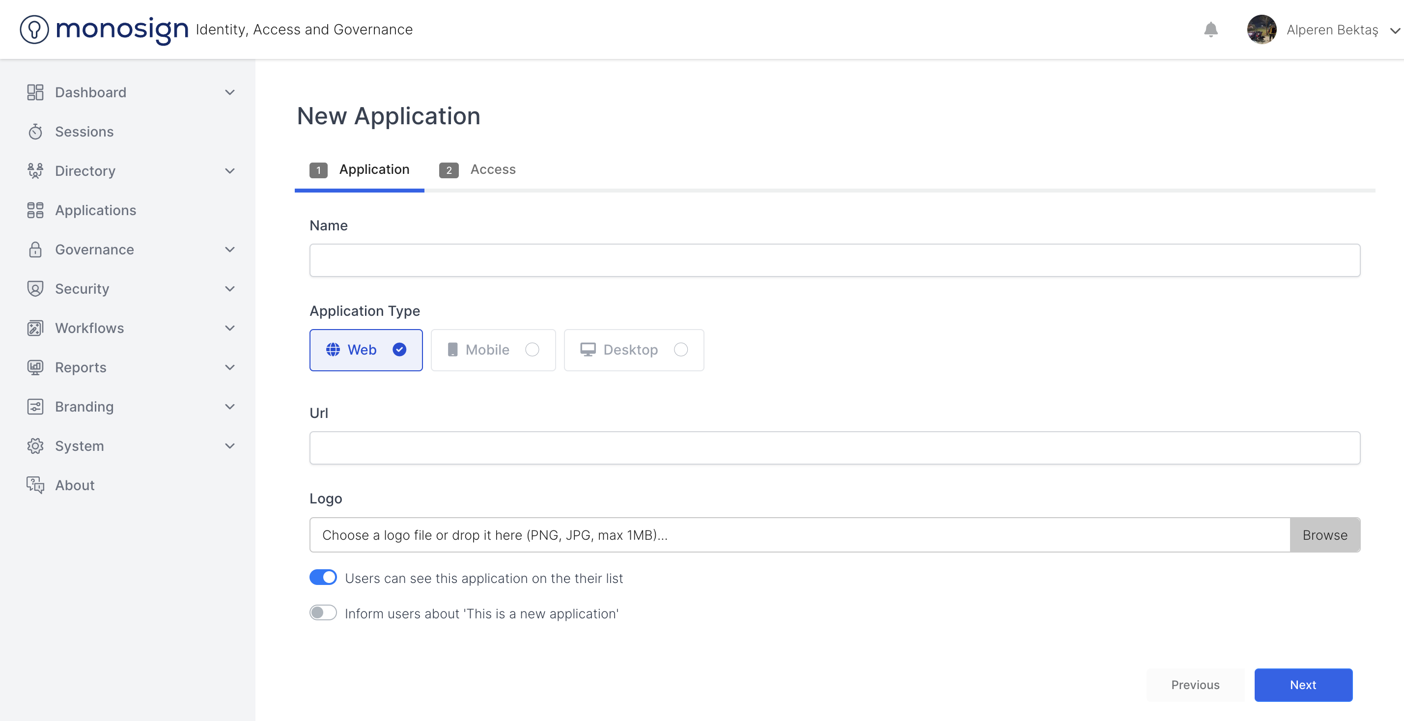 New Application